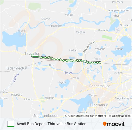 572 Route: Schedules, Stops & Maps - Thiruvallur Bus Station (Updated)