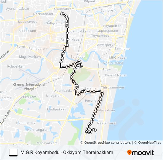 570b Route: Schedules, Stops & Maps - Okkiyam Thoraipakkam (Updated)
