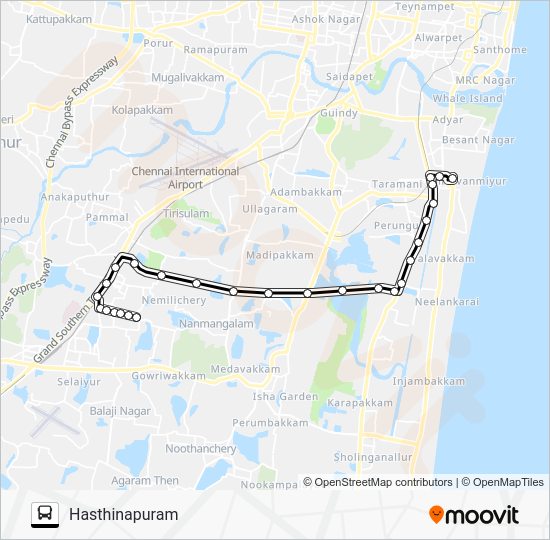 91A Route: Schedules, Stops & Maps - Hasthinapuram (Updated)