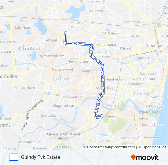 d70 Route: Schedules, Stops & Maps - Guindy Tvk Estate (Updated)