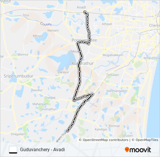206 Route: Schedules, Stops & Maps - Guduvanchery (Updated)