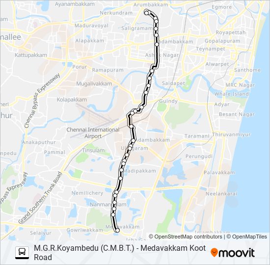 76 Route: Schedules, Stops & Maps - Medavakkam Koot Road (Updated)