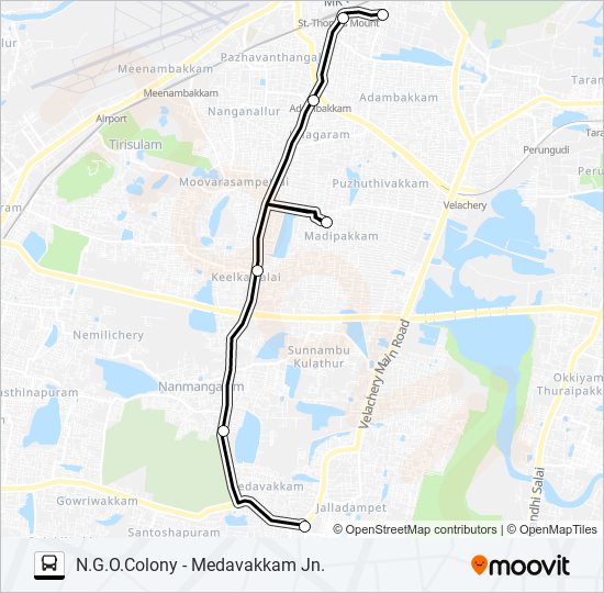 14m Route: Schedules, Stops & Maps - Medavakkam Rd.Jn. (Updated)