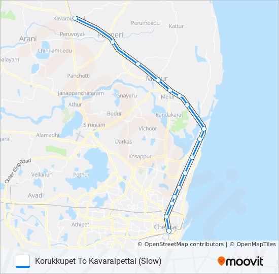 emu Route: Schedules, Stops & Maps - Kavaraipettai (Slow) (Updated)