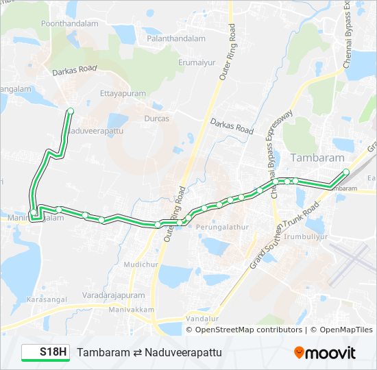 s18h Route: Schedules, Stops & Maps - Tambaram (Updated)