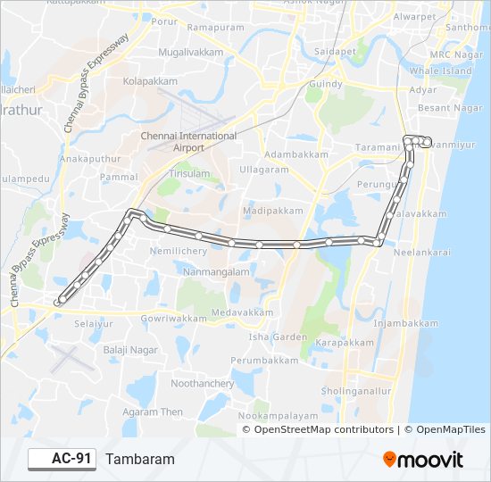 ac91 Route: Schedules, Stops & Maps - Tambaram (Updated)