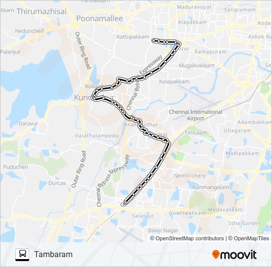 166 Route: Schedules, Stops & Maps - Tambaram (Updated)