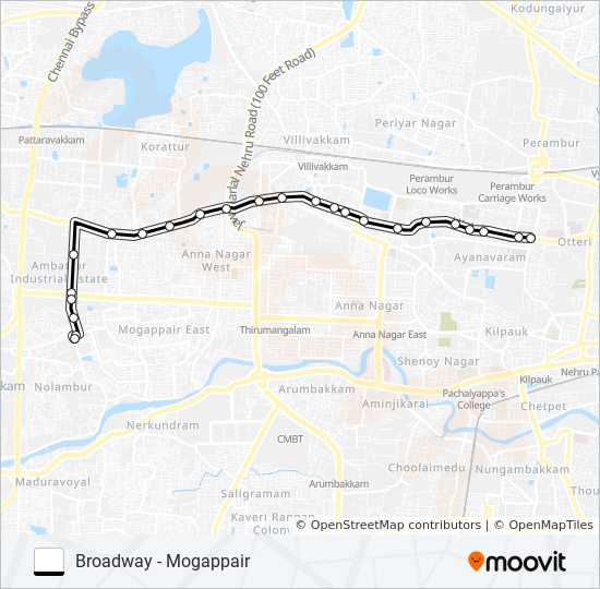 20a Route: Schedules, Stops & Maps - Ayanavaram B.S.. (Updated)