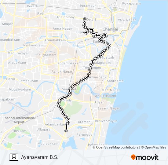 23v Route: Schedules, Stops & Maps - Ayanavaram B.S.. (Updated)