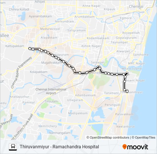 m49 Route: Schedules, Stops & Maps - Thiruvanmiyur (Updated)