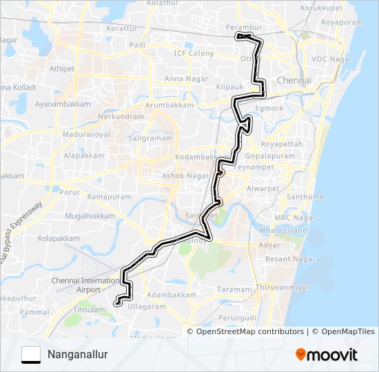 129c Route: Schedules, Stops & Maps - Nanganallur (Updated)