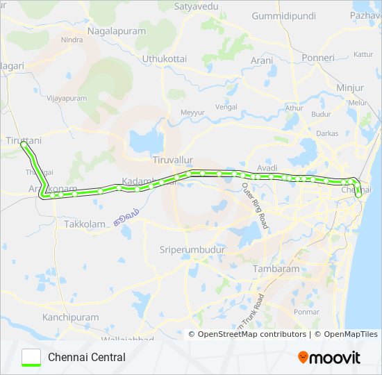 memu Route: Schedules, Stops & Maps - Chennai Central (Updated)