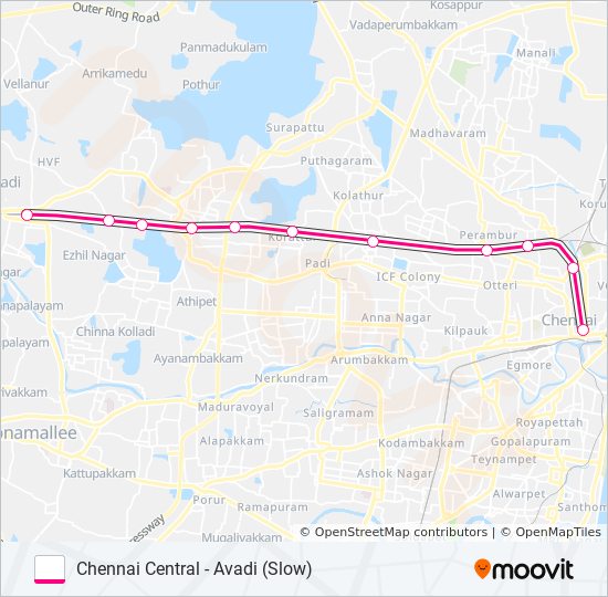 emu Route: Schedules, Stops & Maps - Avadi (Slow) (Updated)