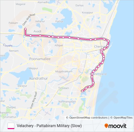 emu Route: Schedules, Stops & Maps - Pattabiram Military (Slow) (Updated)