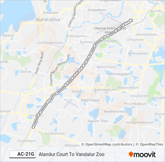 ac21g Route: Schedules, Stops & Maps - Vandalur Zoo (Updated)