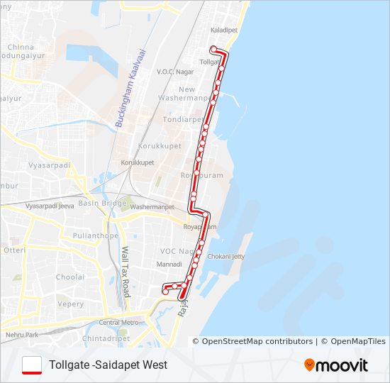 10a Route: Schedules, Stops & Maps - Saidapet West (Updated)