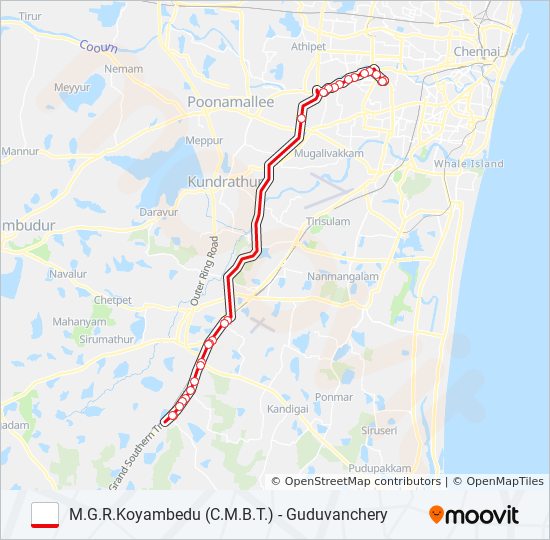 104c Route: Schedules, Stops & Maps - M.G.R.Koyambedu (C.M.B.T.) (Updated)