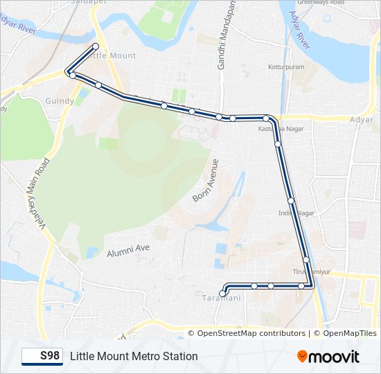 s98 Route: Schedules, Stops & Maps - Little Mount Metro Station (Updated)