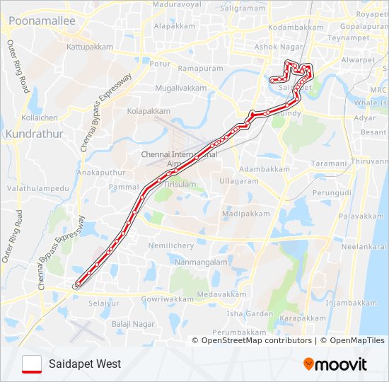 500w Route: Schedules, Stops & Maps - Saidapet West (Updated)