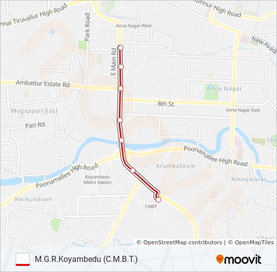 514 Route: Schedules, Stops & Maps - M.G.R.Koyambedu (C.M.B.T.) (Updated)