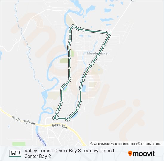 Ruta 9: horarios, paradas y mapas - Valley Transit Center Bay 3‎→Valley ...
