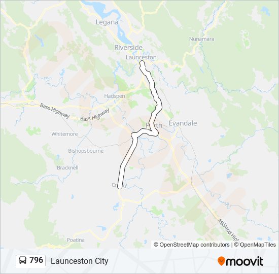 796 Route: Schedules, Stops & Maps - Launceston City (Updated)