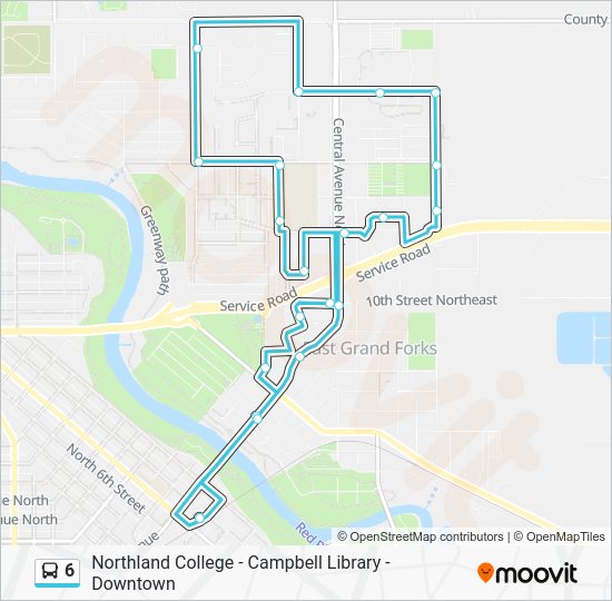 6 Route: Schedules, Stops & Maps - Mtc‎→Mtc (Updated)