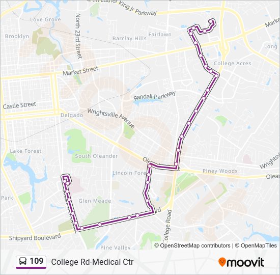 109 Route: Schedules, Stops & Maps - Forden Station‎→Novant Betty H ...