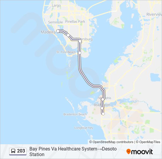 203 Route: Schedules, Stops & Maps - Bay Pines Va Healthcare System‎→ ...
