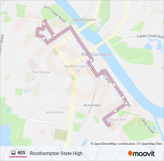 405 Route: Schedules, Stops & Maps - Rockhampton State High (Updated)