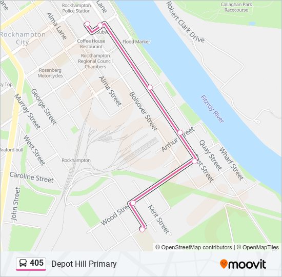 405 Route: Schedules, Stops & Maps - Depot Hill Primary (Updated)