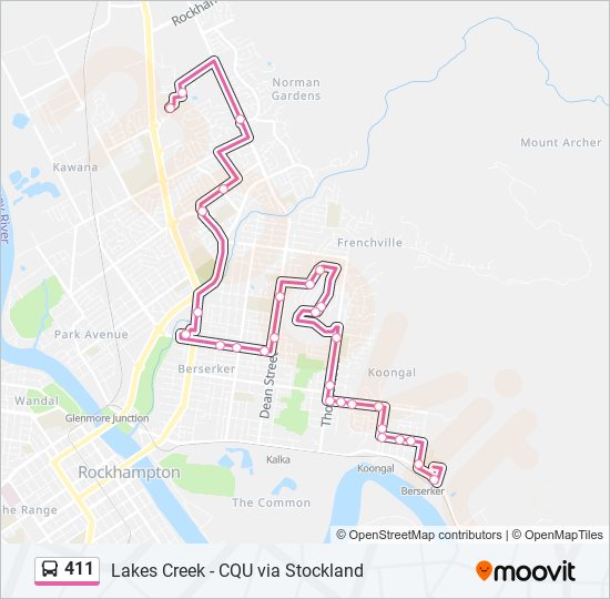 411 Route: Schedules, Stops & Maps - Cq University (Updated)