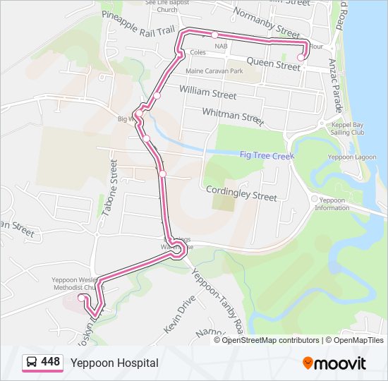 448 Route: Schedules, Stops & Maps - Yeppoon Hospital (Updated)