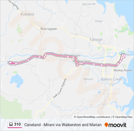 310 Route: Schedules, Stops & Maps - Mirani (Updated)