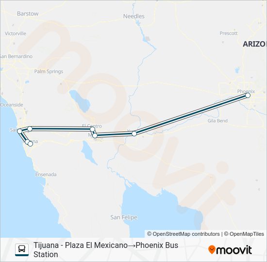 GREYHOUND US0851 Route: Schedules, Stops & Maps - Tijuana - Plaza El ...