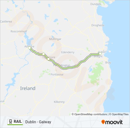 RAIL Route: Schedules, Stops & Maps - Dublin Heuston‎→Athlone (Updated)