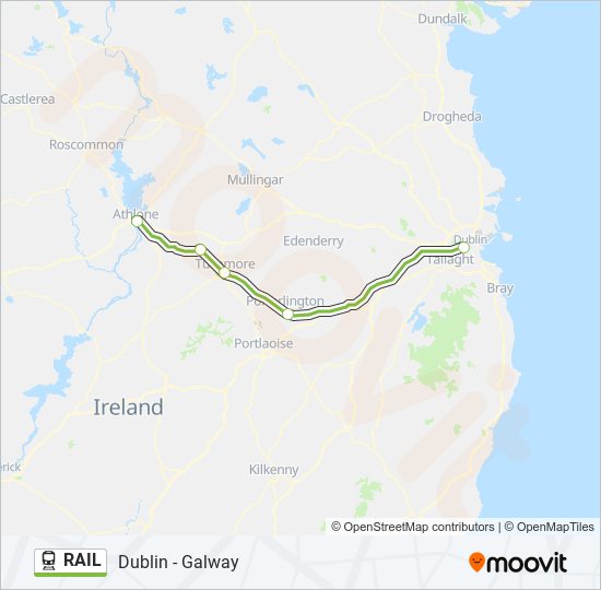 rail Route: Schedules, Stops & Maps - Athlone‎→Dublin Heuston (Updated)