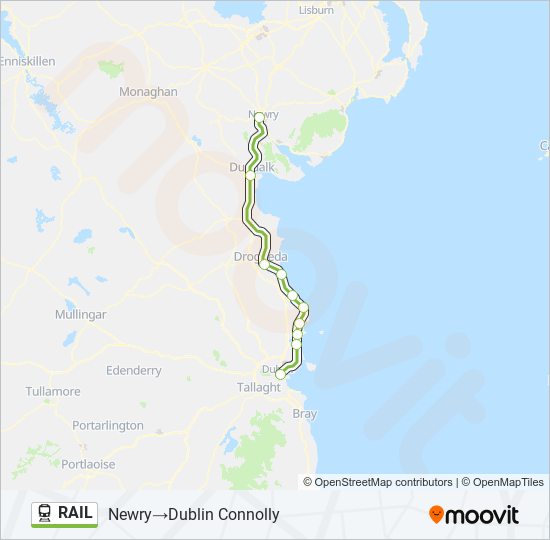 rail Route: Schedules, Stops & Maps - Newry‎→Dublin Connolly (Updated)