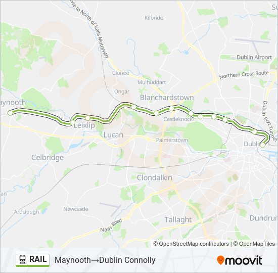 rail Route: Schedules, Stops & Maps - Maynooth‎→Dublin Connolly (Updated)
