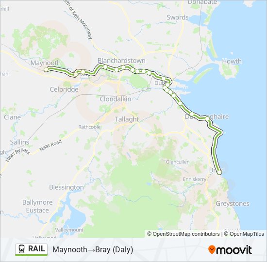 rail Route: Schedules, Stops & Maps - Maynooth‎→Bray (Daly) (Updated)