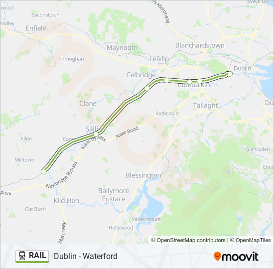 rail Route: Schedules, Stops & Maps - Newbridge‎→Dublin Heuston (Updated)