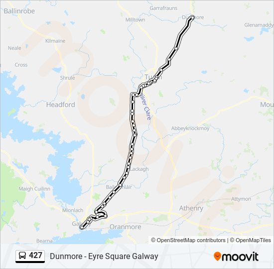 427 Route: Schedules, Stops & Maps - Dunmore‎→Eyre Square (Updated)