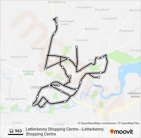 963 Route: Schedules, Stops & Maps - Letterkenny Shopping Centre‎→ ...