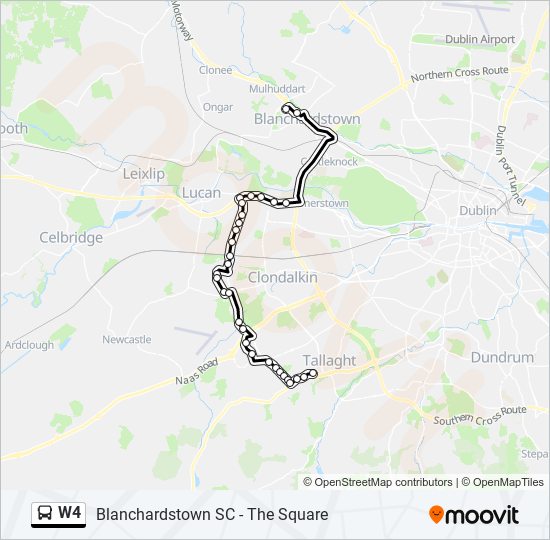 w4 Route: Schedules, Stops & Maps - Blanchardstown Sc‎→The Square (Updated)