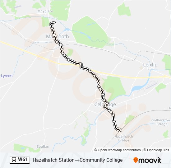 w61 Route: Schedules, Stops & Maps - Hazelhatch Station‎→Community ...