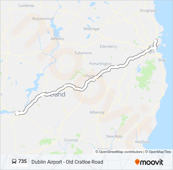 735 Route: Schedules, Stops & Maps - Dublin Airport‎→Old Cratloe Road ...