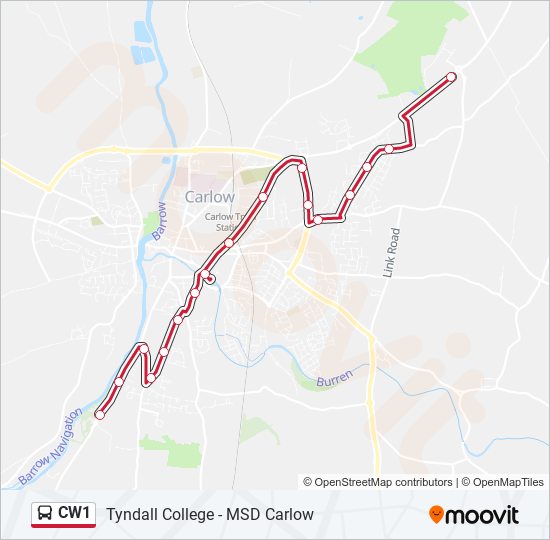 cw1 Route: Schedules, Stops & Maps - Tyndall College (Updated)