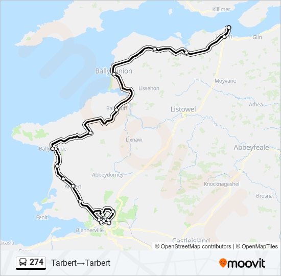 274 Route: Schedules, Stops & Maps - Tarbert‎→Tarbert (Updated)