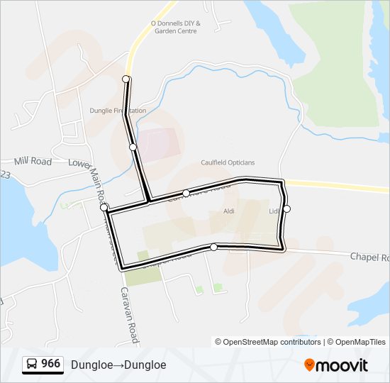 966 Route: Schedules, Stops & Maps - Dungloe‎→Dungloe (Updated)
