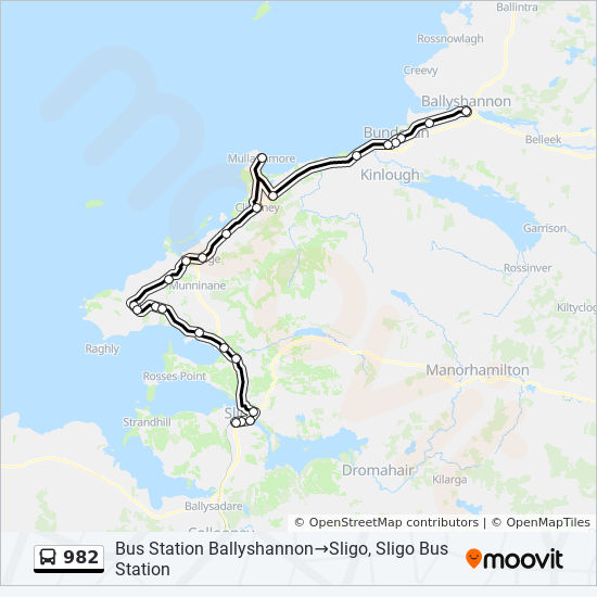 982 Route: Schedules, Stops & Maps - Mullaghmore (Sligo), Eithne's ...